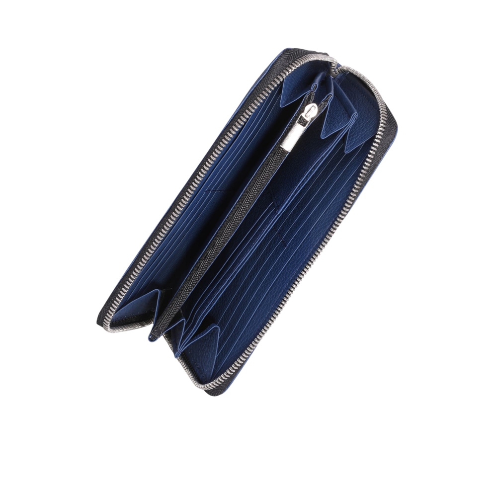 VAMENIA - Handmade in Germany - Large zip-around wallet made from blue ...